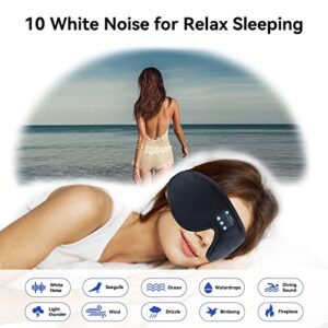 3-in-1 Sleep Headphones Sleep Mask & White Noise Machine for Sleeping, CUPAN 3D Wireless Music Sleeping Headphones with Timer, for Insomnia Travel Meditation, Cool Gadgets for Women Man