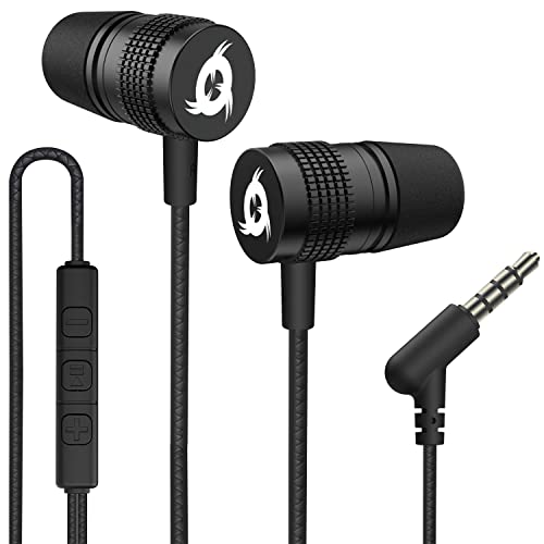 KLIM F1 Earbuds with Microphone + New 2022 + Excellent Audio Quality + Long-Lasting Wired Earphones with Mic + 5 Years Warranty + 3.5 mm Jack in Ear Headphones + Media Controls + Gaming Earbuds