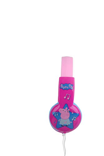 Peppa Pig Kids Safe Over The Ear Headphones HP2-03708 | Kids Headphones, Volume Limiter for Developing Ears, 3.5MM Stereo Jack, Recommended for Ages 3-9, by Sakar