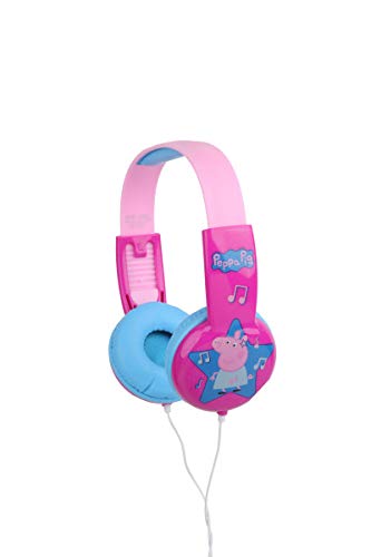 Peppa Pig Kids Safe Over The Ear Headphones HP2-03708 | Kids Headphones, Volume Limiter for Developing Ears, 3.5MM Stereo Jack, Recommended for Ages 3-9, by Sakar