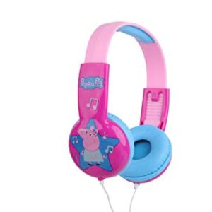 Peppa Pig Kids Safe Over The Ear Headphones HP2-03708 | Kids Headphones, Volume Limiter for Developing Ears, 3.5MM Stereo Jack, Recommended for Ages 3-9, by Sakar