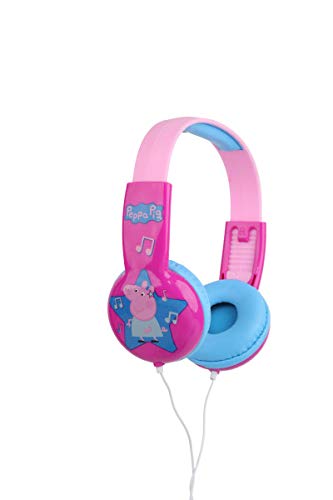 Peppa Pig Kids Safe Over The Ear Headphones HP2-03708 | Kids Headphones, Volume Limiter for Developing Ears, 3.5MM Stereo Jack, Recommended for Ages 3-9, by Sakar