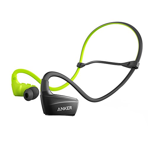 Anker SoundBuds Sport NB10 Bluetooth Headphones, IPX5 Water-Resistant Bluetooth Headset with Adjustable Neckband, Sport Earbuds with Mic and CVC 6.0 Noise Cancellation for Work Out, Gym and Running