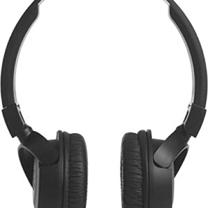 JBL T460BT - On-Ear Wireless Bluetooth Headphones, Extra Bass with 11 Hours Playtime & Mic - Includes Velvet Pouch Carrying Bag - (Black)