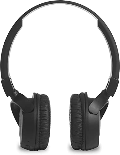 JBL T460BT - On-Ear Wireless Bluetooth Headphones, Extra Bass with 11 Hours Playtime & Mic - Includes Velvet Pouch Carrying Bag - (Black)