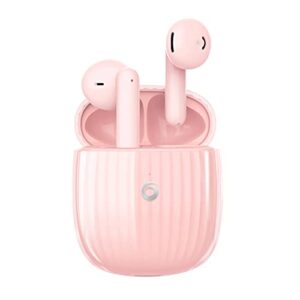 giec wireless earbuds bluetooth earbuds noise cancelling earbuds wireless earphones built in mic handset 24h playtime wireless earbuds ip55 waterproof earbuds for sport women girls gifts ideas,pink