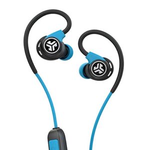 JLab Fit Sport 3 Wireless Fitness Gym Earbuds | Bluetooth 4.2 | 6 Hour Battery Life | Flexible Memory Wire |IP55 Dust/Sweat Proof Rating | Noise Isolation | Universal Track Controls | Blue