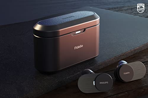 Philips Fidelio T1 True Wireless Headphones with Active Noise Canceling Pro+, Audiophile Quality, Black