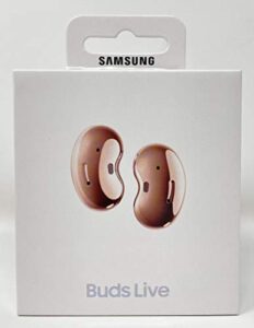 samsung galaxy buds live, earbuds w/active noise cancelling (mystic bronze) (renewed)