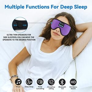 FREGENBO Sleep Mask Sleep Headphones, 20-27 Adjustable Music 3D Eye Mask, Wireless Sleeping Headphones for Side Sleepers, Tech Cool Gadgets for Women Man, for Insomnia