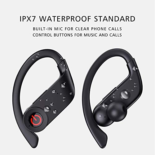 STRXBBR Wireless Earbuds Sport 5.1 Bluetooth Earbuds Sport-50 Hours TWS Totally Sports Wireless Headphone IPX7 Waterproof in-Ear Buds Bluetooth Headphones with Microphone for Running/Gym/Exercise