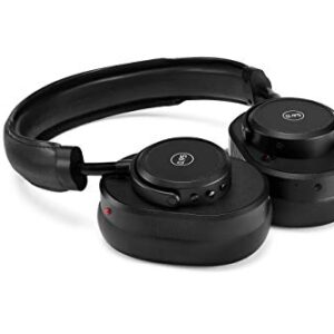 MASTER & DYNAMIC MW65 Active Noise-Cancelling (ANC) Wireless Headphones – Bluetooth Over-Ear Headphones with Mic, Leica -Black