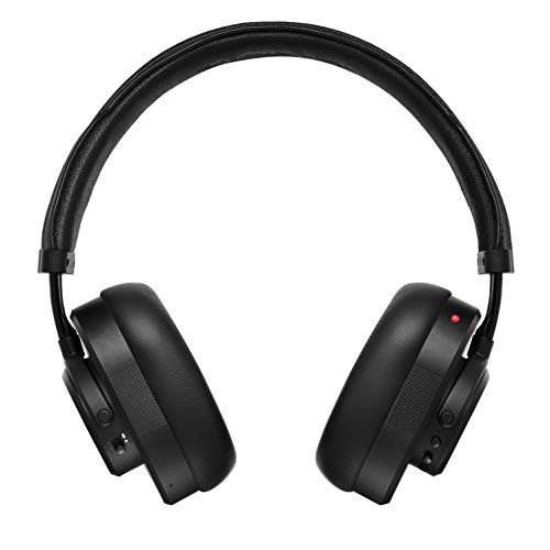 MASTER & DYNAMIC MW65 Active Noise-Cancelling (ANC) Wireless Headphones – Bluetooth Over-Ear Headphones with Mic, Leica -Black