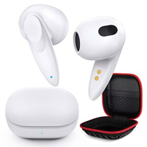 wireless earbuds, titacute bluetooth headset mini in-ear headphone noise canceling deep bass earphone for iphone 13 pro max 14 11 xr 8 samsung a53 s23 a14 s22 s21 s20 galaxy z flip google pixel 6 6a 7