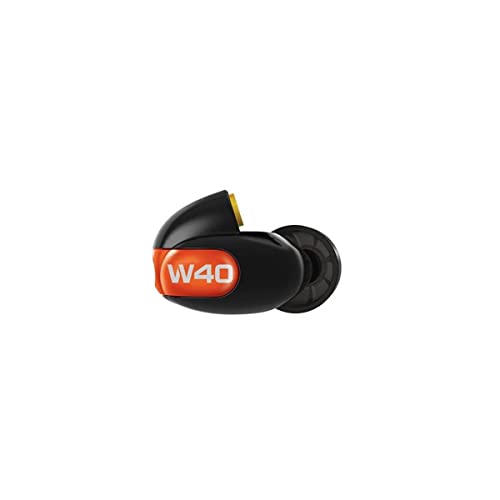 Westone W40 Gen 2 Four-Driver True-Fit Earphones with MMCX Audio and Bluetooth Cables, Black/Orange (WST-W40-2019)