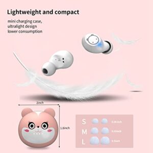 AMAFACE Bluetooth Earbuds - Pink Wireless Kids Earbuds - as a Gift for Kids to use at School 36 Hours Playtime Cordless Girls Earbuds USB-C LED - Cartoon Kids Headphones - for iPhone Android