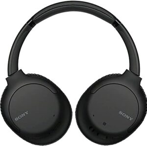 Sony Noise Cancelling Headphones - Wireless Bluetooth Over The Ear Headset with Mic for Phone-Call and Alexa Voice Control – Black + NeeGo 3.5mm Headphone Extension Cable, 10ft