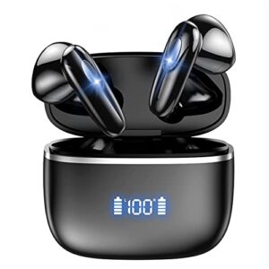 mexspfit wireless earbuds bluetooth headphones 5.3 wireless headphones in-ear stereo noise cancelling bluetooth earbuds with wireless charging case touch control headset built-in mic earphones