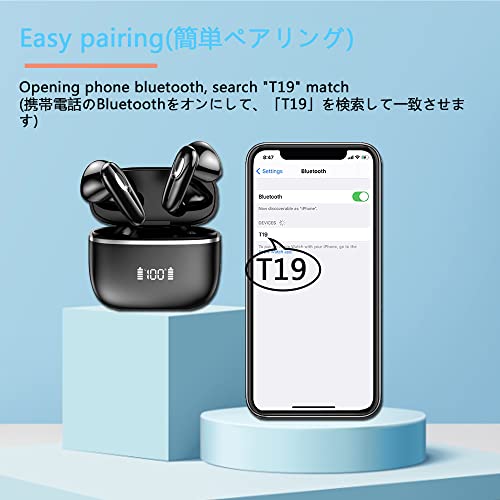 MexSpFit Wireless Earbuds Bluetooth Headphones 5.3 Wireless Headphones in-Ear Stereo Noise Cancelling Bluetooth Earbuds with Wireless Charging Case Touch Control Headset Built-in Mic Earphones