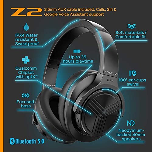 TREBLAB FX100 Extreme Bluetooth Speaker Z2 Over Ear Workout Headphones