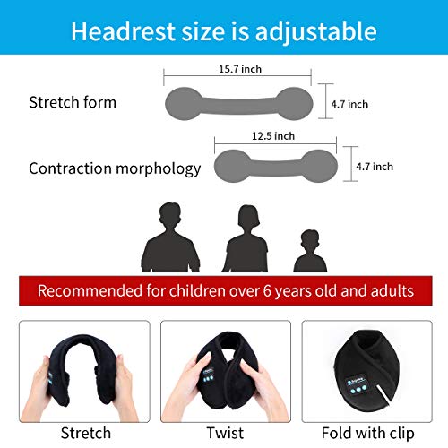 ERNSITNG Wireless Earmuffs, Headphones Warmer Ear Muffs,Wireless Headphones Earmuffs Built-in HD Speakers And Microphone Foldable Suitable For Men, Women Outdoor Sports And Travel