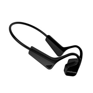 s30 bone conduction headphone bluetooth wireless earbud, noise cancelling headphone, open-ear sport headset earphone for workout running, 8 hours playtime & ip67 waterproof wireless headphone black