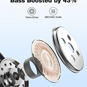 MPWHYL Wireless Earbuds, Bluetooth 5.3 Headphones with Built-in Mics, LED Display, 48H Playtime Hi-Fi Stereo Over-Ear Earphones with Earhooks, IPX7 Waterproof, Running Ear Buds for Sports