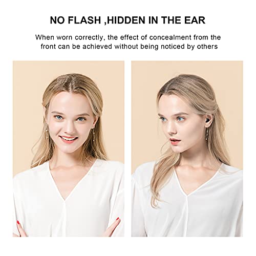 Smallest Invisible Earbuds Wireless Ear Buds Bluetooth in Ear Mini Discreet Small Tiny Earpiece Sleep Earbuds Hidden with Charging Case Headphones for Small Ears Work Sleeping Android iOS Black