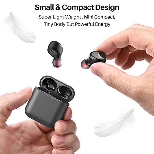 TOZO T6S Bluetooth 5.2 2022 New Version True Wireless Earbuds Environmental Noise Cancellation Stereo Headphones Built in Mic Headset Premium Sound with Deep Bass Support APP Control for Sport