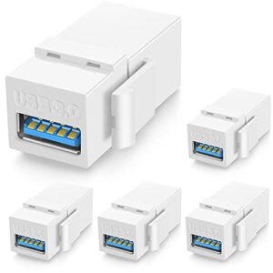 usb 3.0 keystone jack inserts (5 pack)