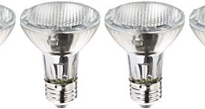 Philips Halogen Dimmable PAR20 Flood Light Bulb: 2900-Kelvin, 39-Watt (50-Watt Equivalent), E26 Medium Screw Base, Soft White, 4-Pack