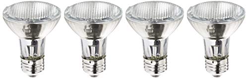 Philips Halogen Dimmable PAR20 Flood Light Bulb: 2900-Kelvin, 39-Watt (50-Watt Equivalent), E26 Medium Screw Base, Soft White, 4-Pack