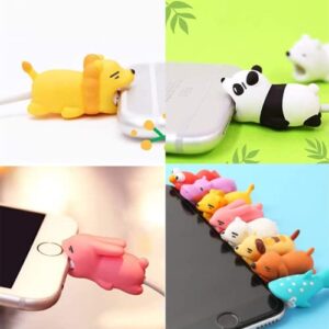 Phone Charger Cable Protector Animals - 12 USB Charger Cord Protector for iPhone, iPad, Android, Samsung, Animal Bite Charging Cable Savers