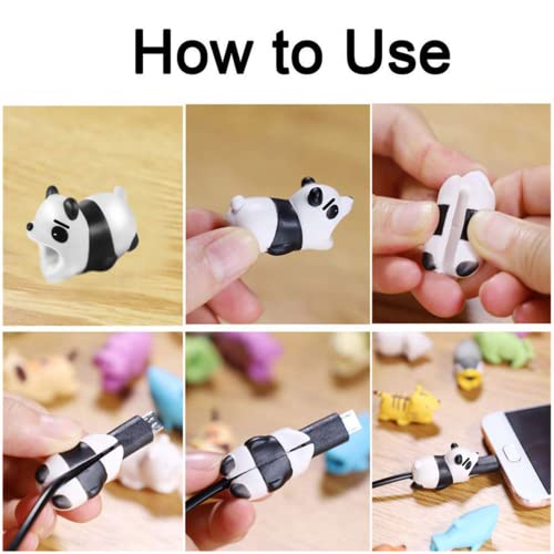 Phone Charger Cable Protector Animals - 12 USB Charger Cord Protector for iPhone, iPad, Android, Samsung, Animal Bite Charging Cable Savers