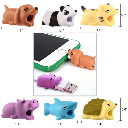 Phone Charger Cable Protector Animals - 12 USB Charger Cord Protector for iPhone, iPad, Android, Samsung, Animal Bite Charging Cable Savers