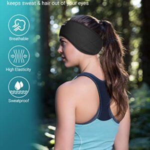 LC-dolida Sleep Headphones Bluetooth Headband, Cozy Band Wireless Headphones, Sleep Mask with Bluetooth Thin HD Stereo Speakers Perfect for Side Sleepers, Sport, Yoga, Travel