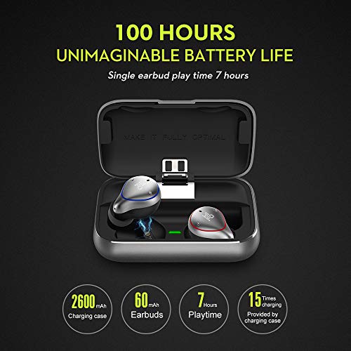 mifo TWS Wireless Earbuds O5 Bluetooth 5.0 IP67 Waterproofed Hi-Fi Headphones Bluetooth Earbuds for Running with 2600mAH Portable Charging Case