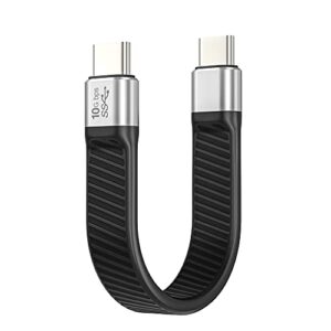 lamtoon short usb c to usb c cable, usb 3.2 gen 2 type c cable 10gbps data transfer 100w pd fast charge cable fpc design, 4k@60hz video output, thunderbolt 3 compatible for macbook pro, ipad pro