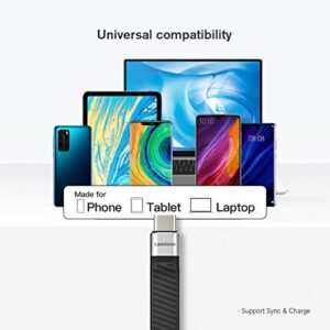 LamToon Short USB C to USB C Cable, USB 3.2 Gen 2 Type C Cable 10Gbps Data Transfer 100W PD Fast Charge Cable FPC Design, 4K@60Hz Video Output, Thunderbolt 3 Compatible for MacBook Pro, iPad Pro