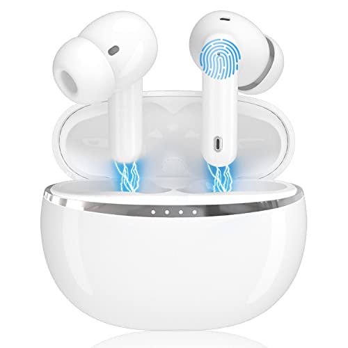 Wireless Earbuds, Bluetooth 5.3 Earbuds in-Ear, 50Hrs Playtime True Wireless Earphones Build in ENC and ANC Noise Cancelling Mic, with Charging Case, IP7 Waterproof Sport EarBuds for iPhone & Android