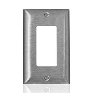 leviton slj82-c00 c-series 1-gang decora midway wallplate, type 430, stainless steel