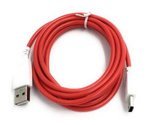 xcivi usb data charger cable cord for fuhu tablets nabi dreamtab, nabi 2s, nabi jr, jr. s, xd, elev-8, 6 ft/2m (red)