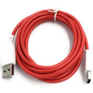 Xcivi USB Data Charger Cable Cord for Fuhu Tablets Nabi DreamTab, nabi 2S, nabi Jr, Jr. S, XD, Elev-8, 6 FT/2m (Red)