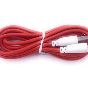 Xcivi USB Data Charger Cable Cord for Fuhu Tablets Nabi DreamTab, nabi 2S, nabi Jr, Jr. S, XD, Elev-8, 6 FT/2m (Red)