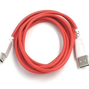 Xcivi USB Data Charger Cable Cord for Fuhu Tablets Nabi DreamTab, nabi 2S, nabi Jr, Jr. S, XD, Elev-8, 6 FT/2m (Red)