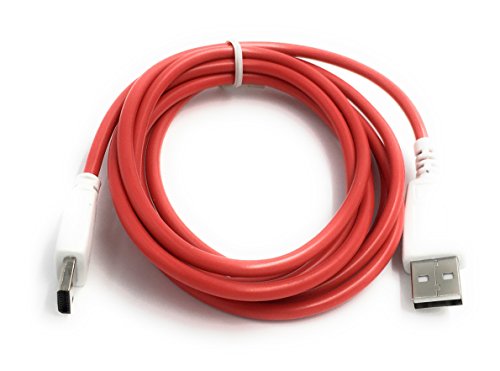 Xcivi USB Data Charger Cable Cord for Fuhu Tablets Nabi DreamTab, nabi 2S, nabi Jr, Jr. S, XD, Elev-8, 6 FT/2m (Red)