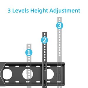 Height Adjustable TV Wall Mount, Bracket for Most 42-75 inch LED, LCD Monitor and Plasma TVs, Holds up to 132lbs, Max VESA 600x400mm by XINLEI (MFA6)