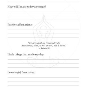 Gratitude Journal: Invest few minutes a day to develop thankfulness, mindfulness and positivity