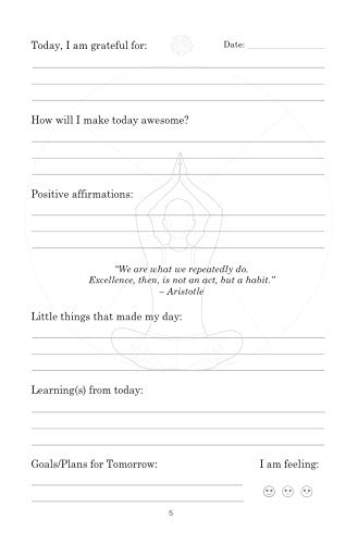 Gratitude Journal: Invest few minutes a day to develop thankfulness, mindfulness and positivity