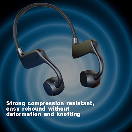 ULymie Bone Conduction Sport Headphones Wireless Open-Ear Bluetooth Sweat Resistant Over Ear for Running, Hiking, Cycling, Gaming, Gym,20 Hours of Call, Black Earphones